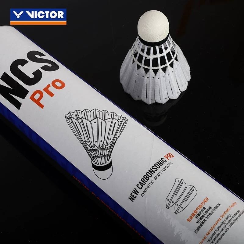 NCS PRO VICTOR Badminton SHUTTLECOCK NEW CARBONSONIC SYNTHETIC PRO ...