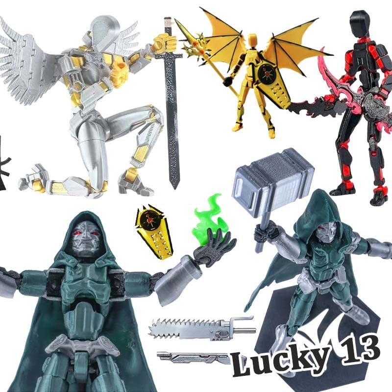 Lucky 13 Doctor Doom Assembly Action Figure 3D Printed Dummy 13 Golden ...