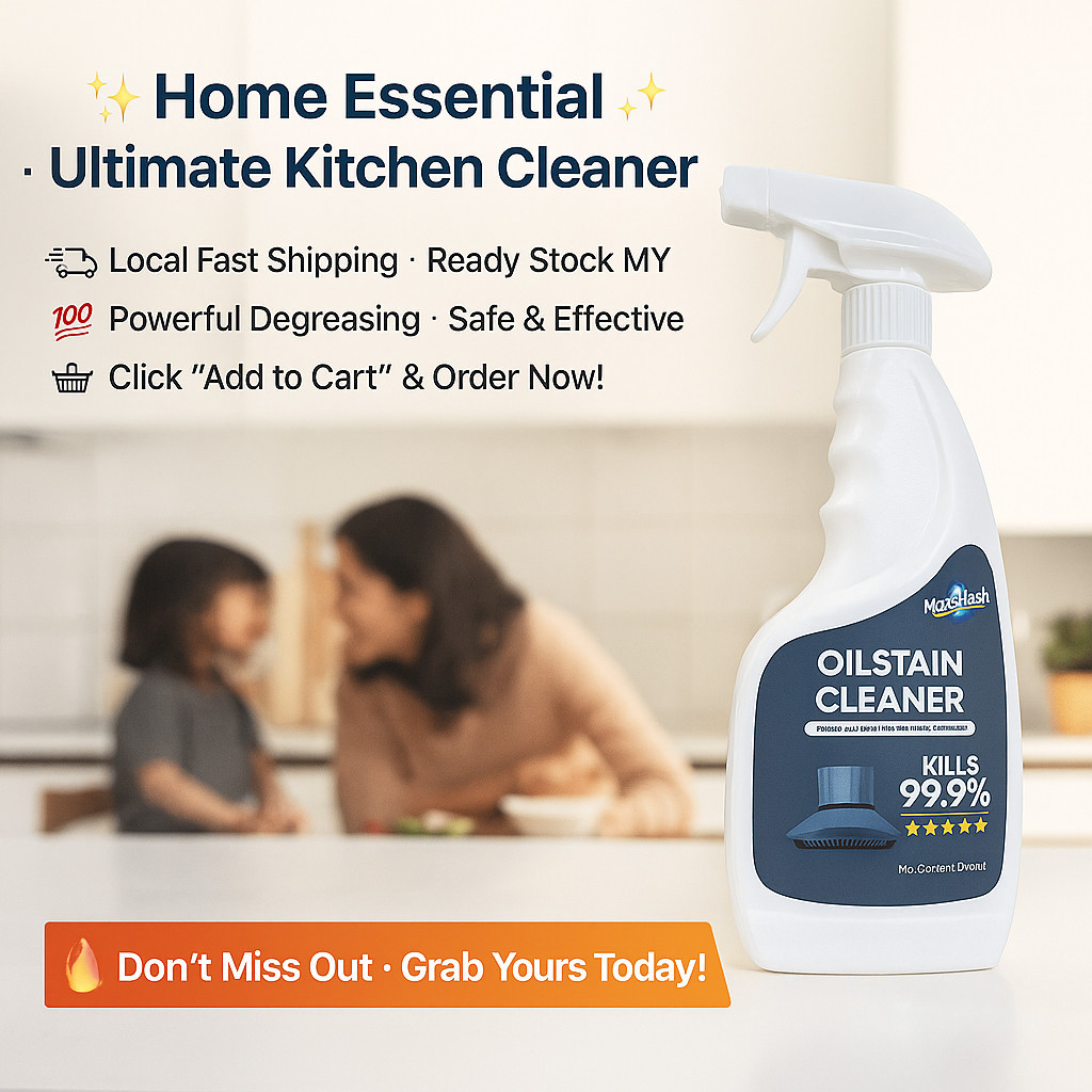 🧼 500ML Kitchen Cleaner Spray | Heavy Oil Stain Remover Degreaser 💦 ...