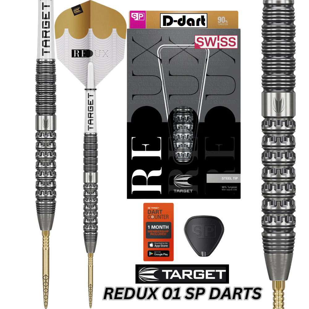 TARGET STEEL TIP DARTS - 22G/23G/24G/25G REDUX 01 (SWISS) SP 90% ...