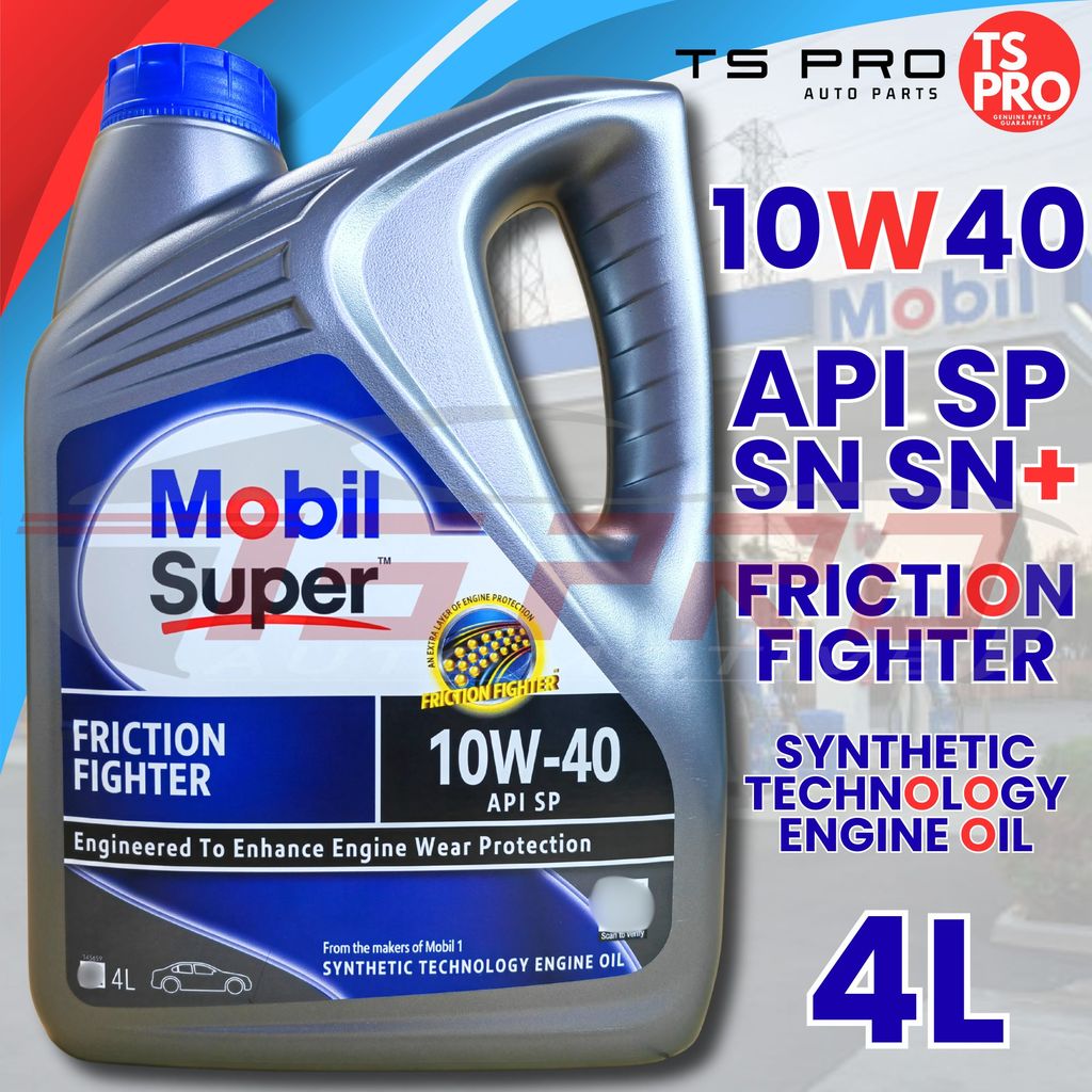 Mobil Super Friction Fighter Genuine 10W40 API SP Synthetic Technology ...