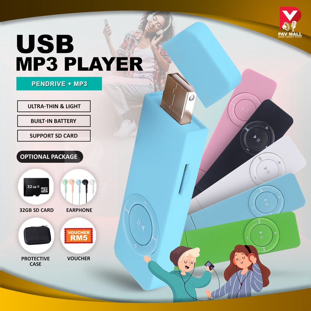 Student Mini MP3 Music Player | Portable MP3 USB | Audio Walkman Gadget ...