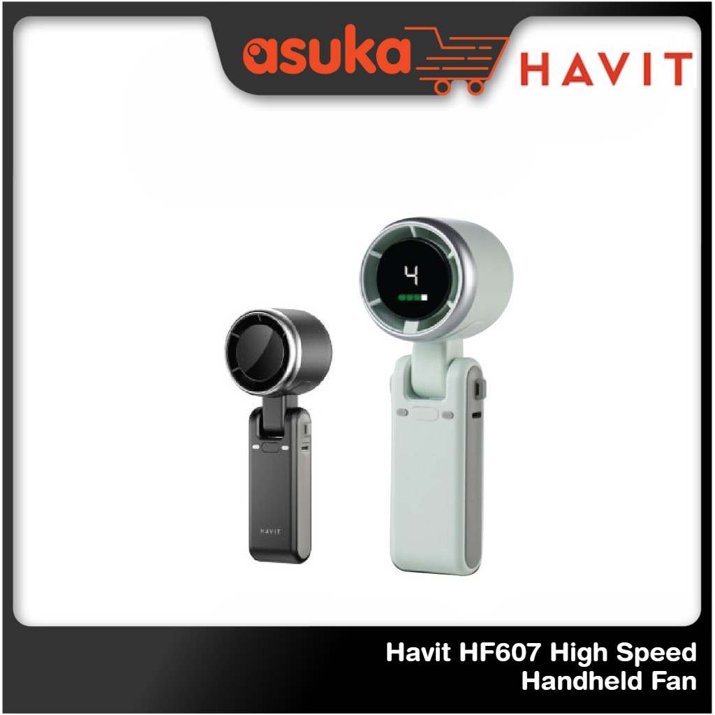 HAVIT HF607 Handheld Fan 3600mAh | Foldable Design | Digital Display ...
