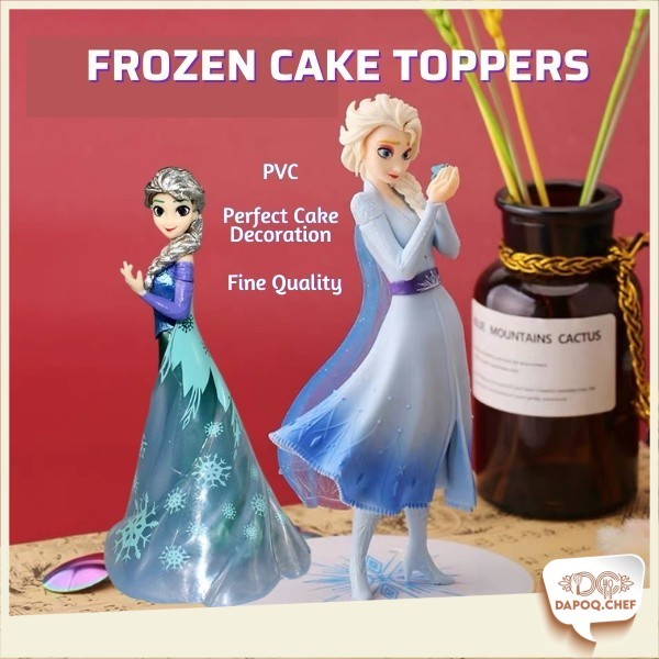 DC Elsa Birthday Cake Toppers Toy Decorations Plastic Figurines Patung ...