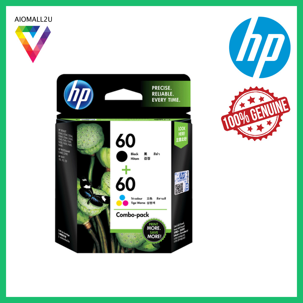 HP 60 Color + 60 Black Original Ink Cartridge - Combo Without Box ...