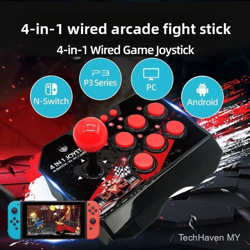 [Yaotai] Switch/PC/Android Multi-Platform Wired Fighting Joystick ...