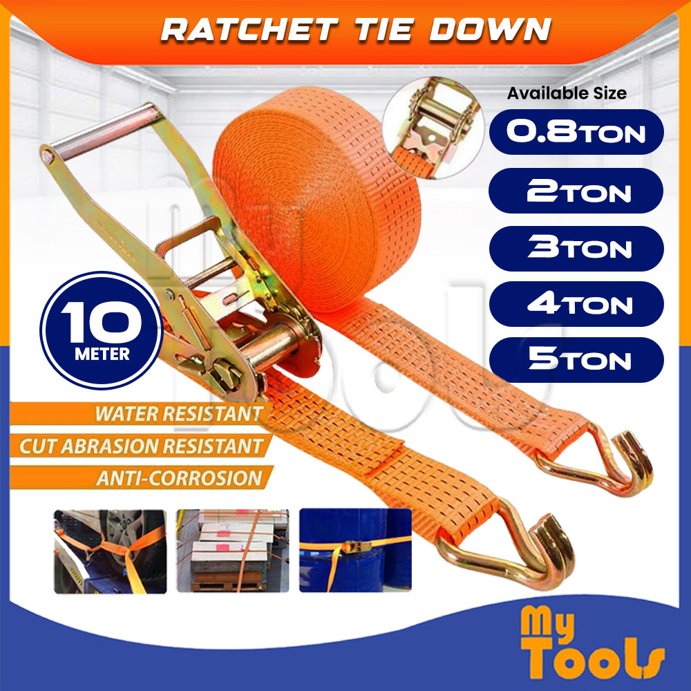 Heavy Duty Ratchet Tie Down Strap Cargo Belt 0.8T, 2T, 3T,4T,5T Pickup ...