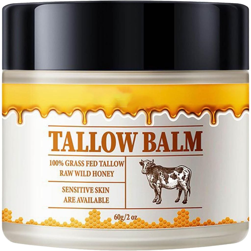 Beef Tallow and Honey Balm for Skin: Premium Tallow Honey Skin Balm (2 ...