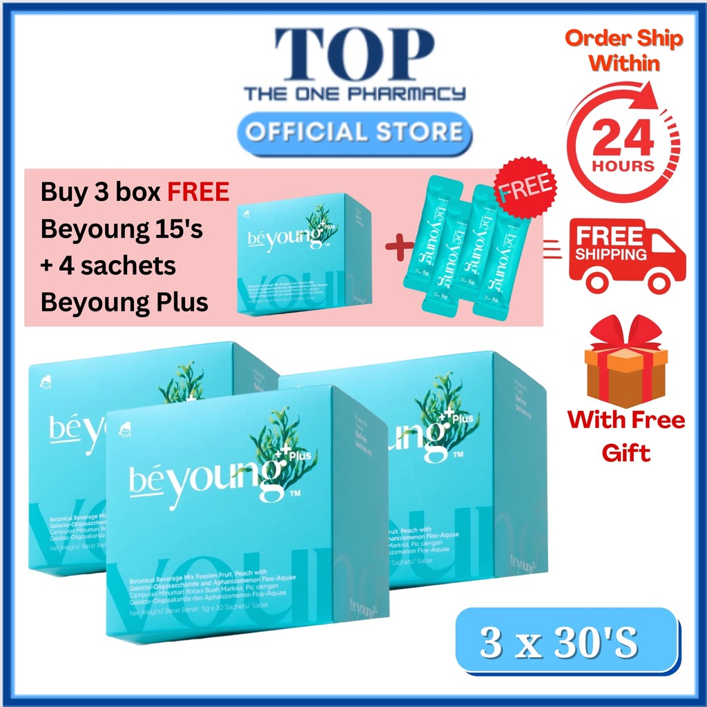 Beyoung plus+ - 3 x 30 sachets [FOC 15's Beyoung Plus + 4's Beyoung ...
