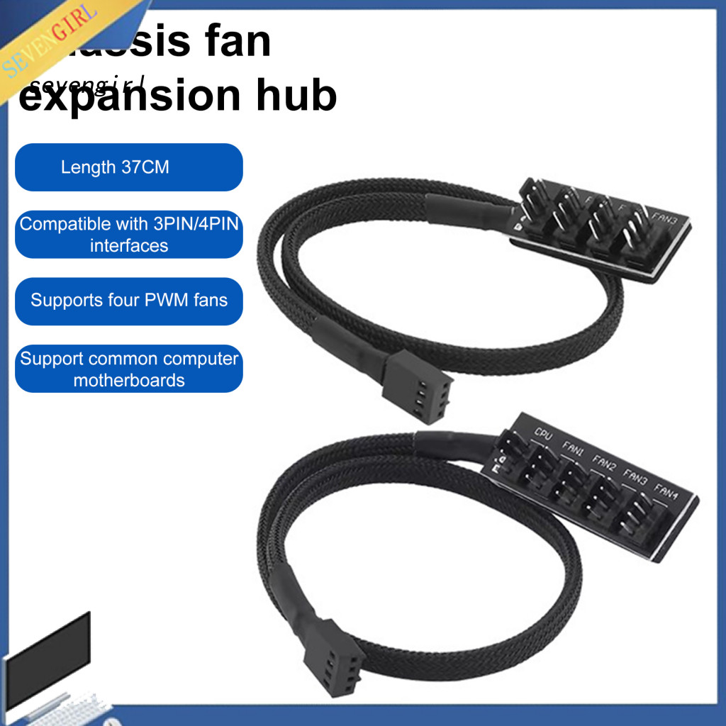 SEV Motherboard Fan Hub Fan Splitter Hub Adapter Universal 4-pin Pwm ...