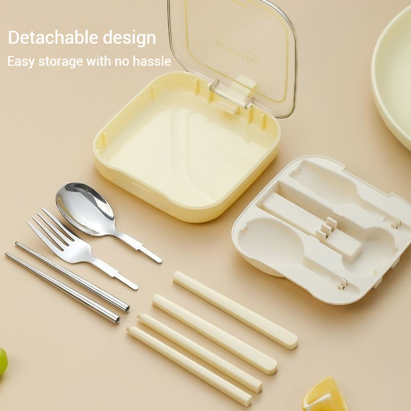 304 Stainless Steel Detachable Portable Tableware Set Portable ...