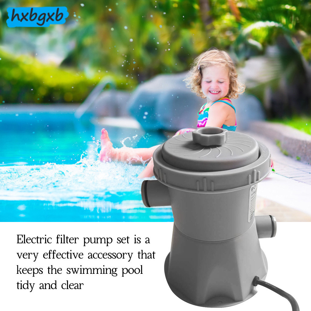 Filter Pump Swimming Pool 300 Gallon Electric Air Pump With Hose Filter ...