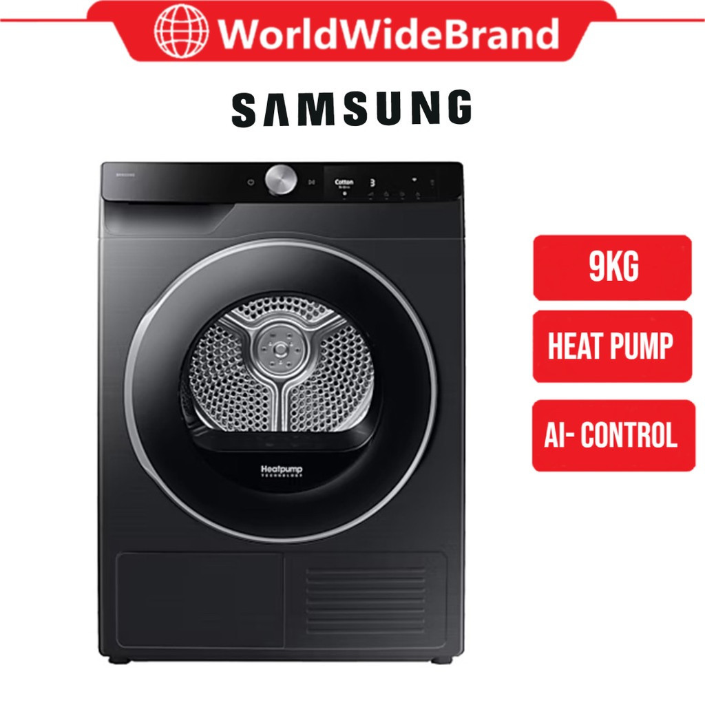 Samsung 9KG Heat Pump Dryer with AI Control | DV90T6240LB/FQ (Tumble ...