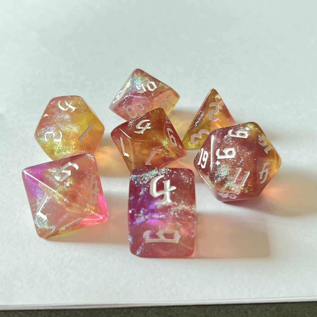 Polyhedral Dice 7Pcs DND Polyhedral Game Dice Board Game Table Game Toy ...