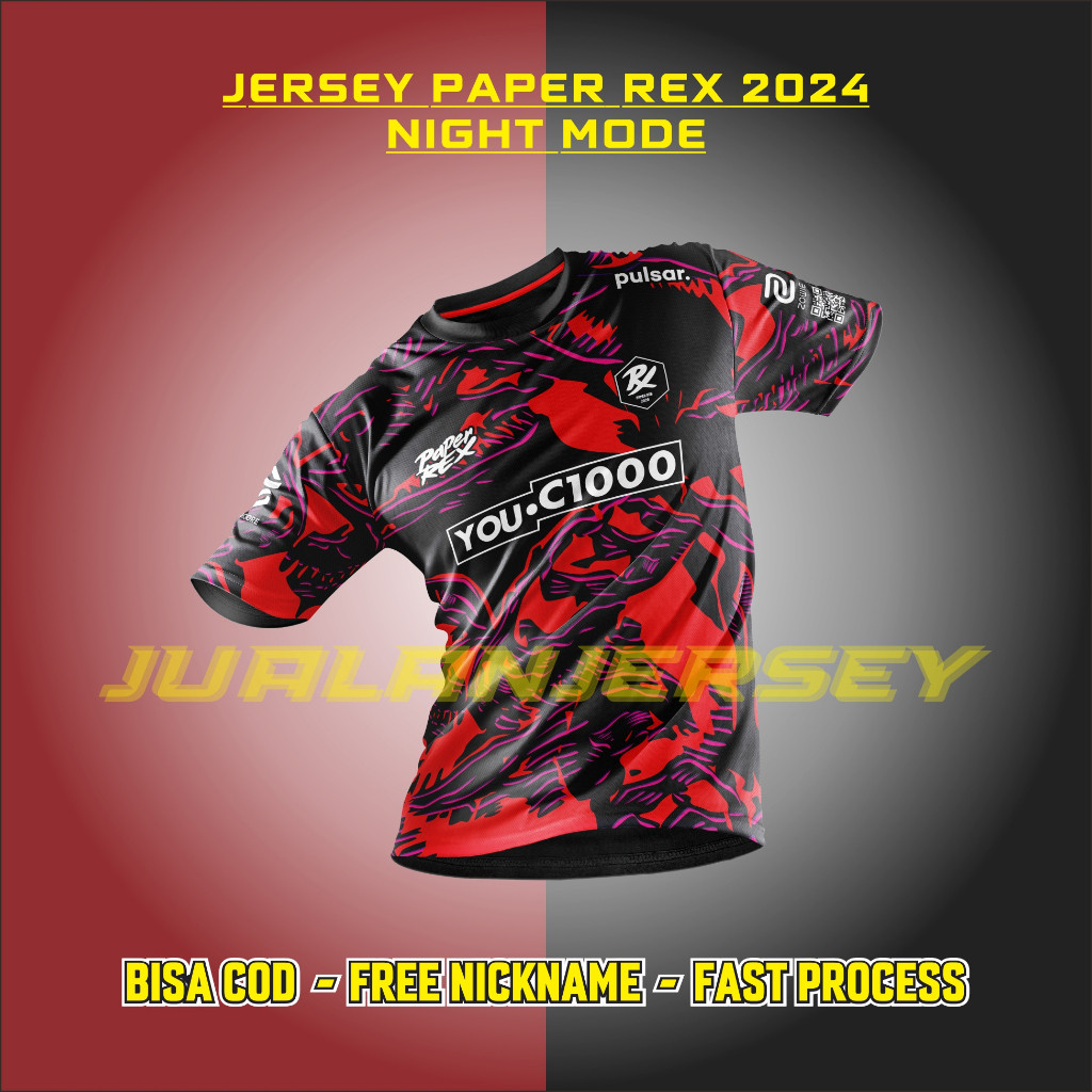 PRX PAPER REX 2024 VALORANT MASTER MADRID JERSEY FREE CUSTOM NAME AND ...