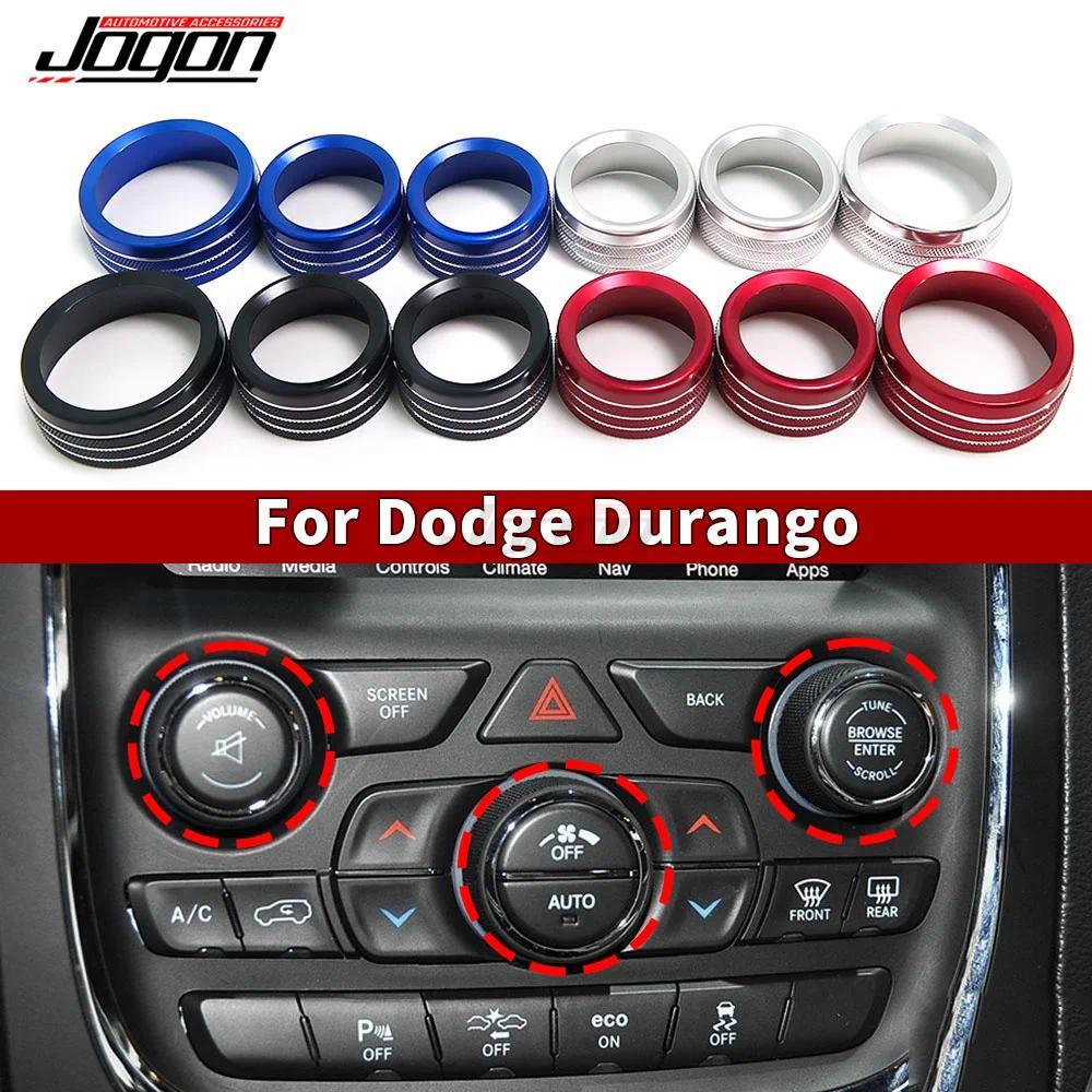 3PCS Aluminium Alloy AC Radio Switch Knob Ring Covers For Durango SRT ...