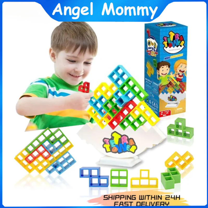 Tetris Tower Game Building Blocks Colorful Balance Puzzle Board ...