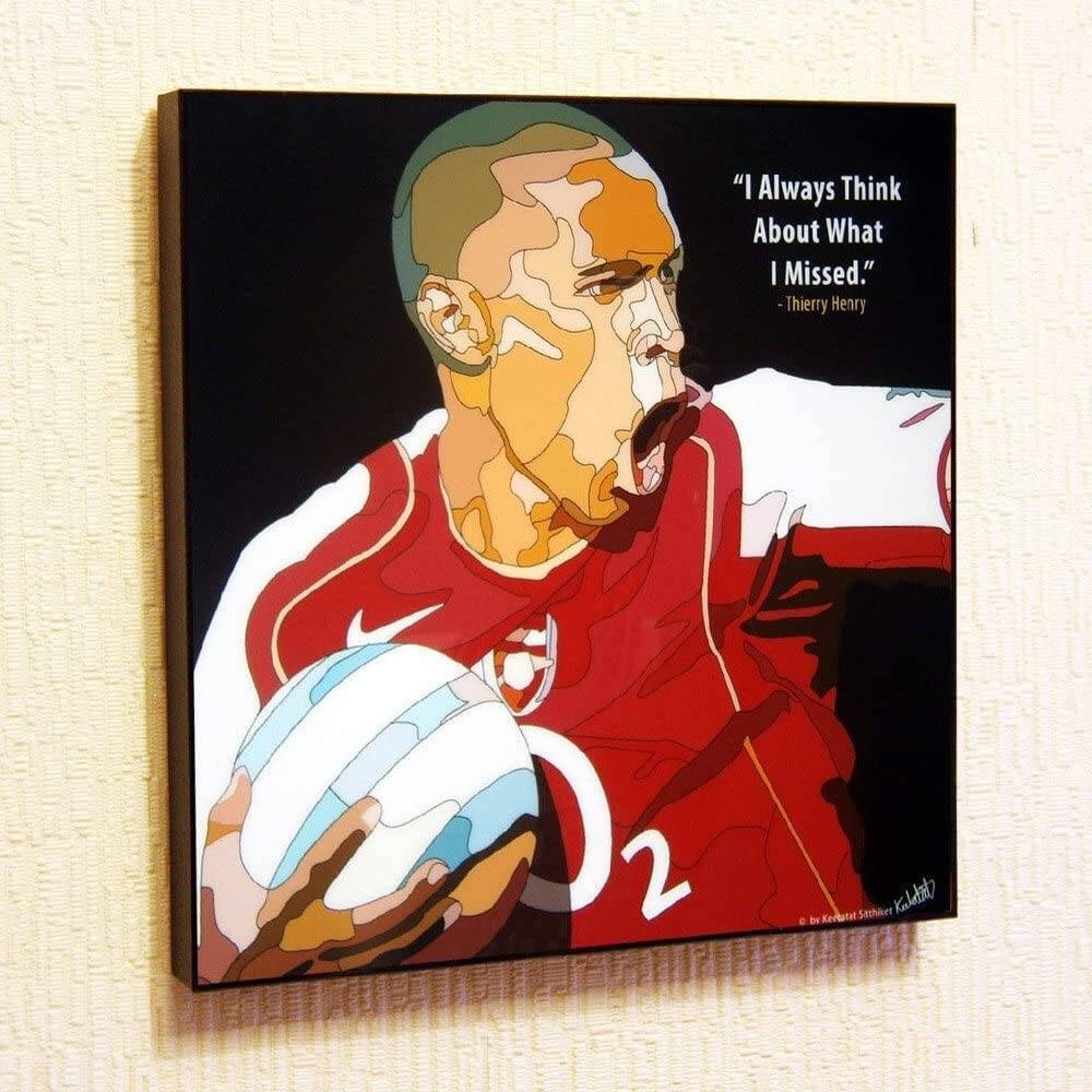 Thierry Henry Arsenal Football Soccer Poster Pop Art Canvas Quotes Wall ...