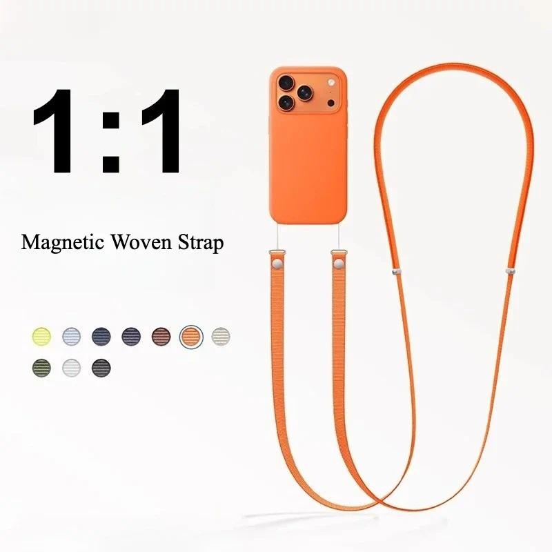 Magnetic Woven Strap for Orginal Iphone 17 Pro Max 17 Air Phone Crossbody Lanyard Anti-loss ...