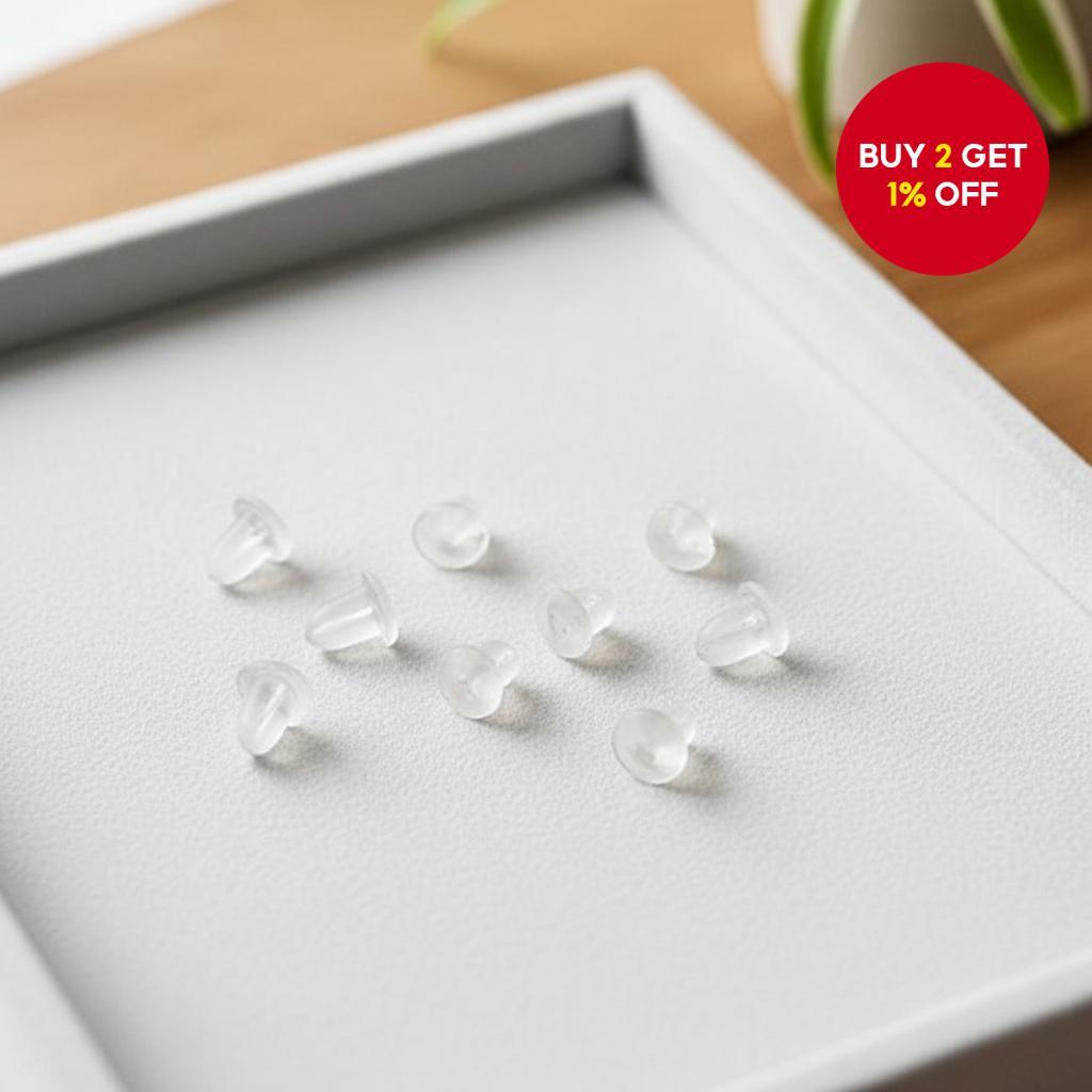 100Pcs DIY Transparent Plastic Silicone Elephant Rubber Earplugs Set ...