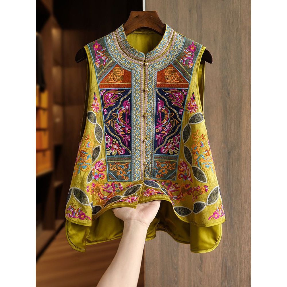 Embroidered Chinese Style Vest - Women's Autumn Outerwear | Shopee Malaysia