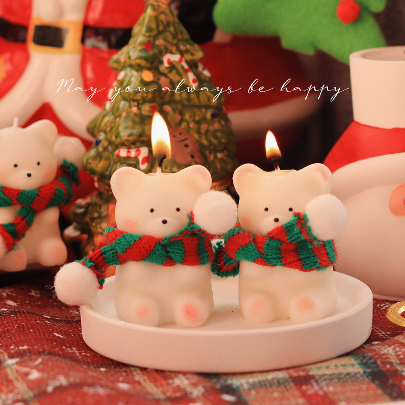 Christmas Scented Candles Cute Bear Ornaments Gifts Christmas Limited ...