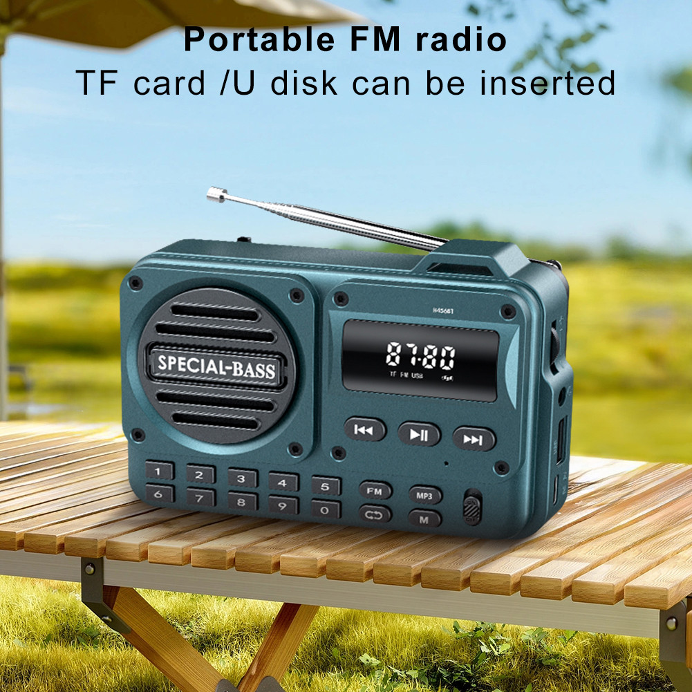 Portable FM Radio Rechargeable Digital Radio Recorder with LED Display ...