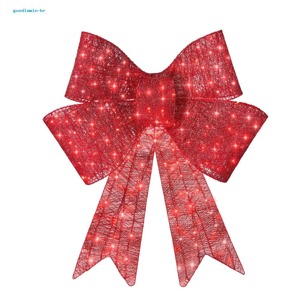Holiday Light Show Bow Decoration Red Led Holiday Bow Outdoor Led ...