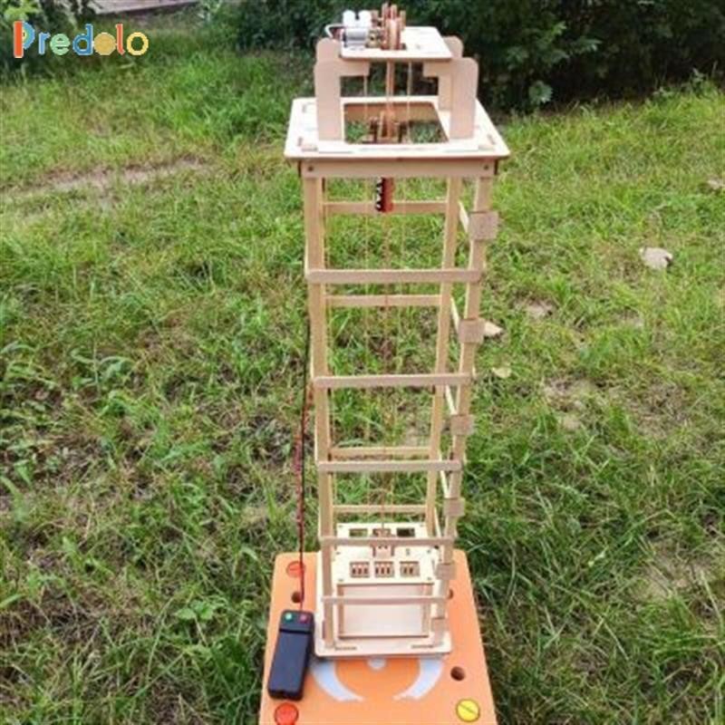 predolo Wooden Elevator Model DIY Assemble Educational Science ...