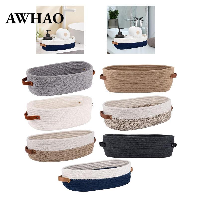 [AWHAO] Rope Woven Container with Handles, Functional Storage Solution ...