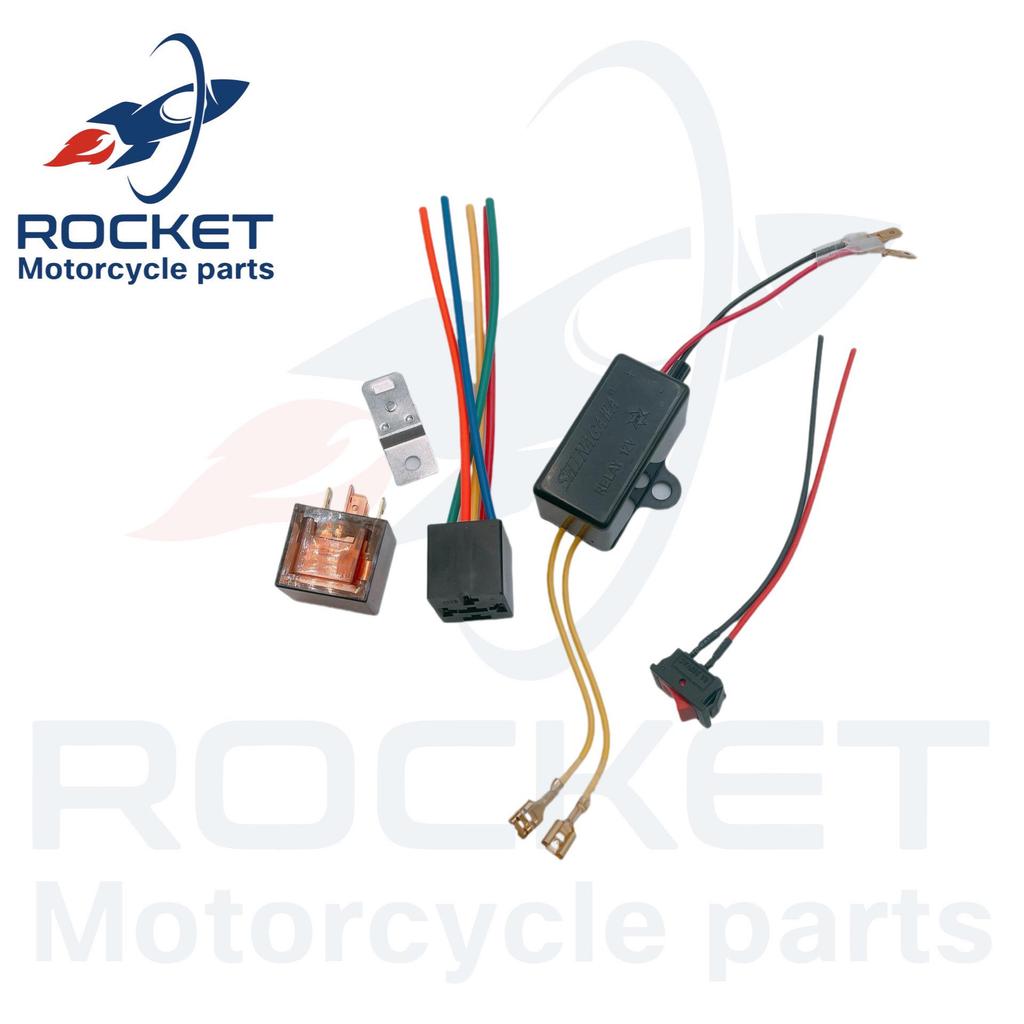 RAPID BACKFIRE ADJUSTABLE 12V RELAY SET AND SWITCH FOR ALL MOTORCYCLE ...