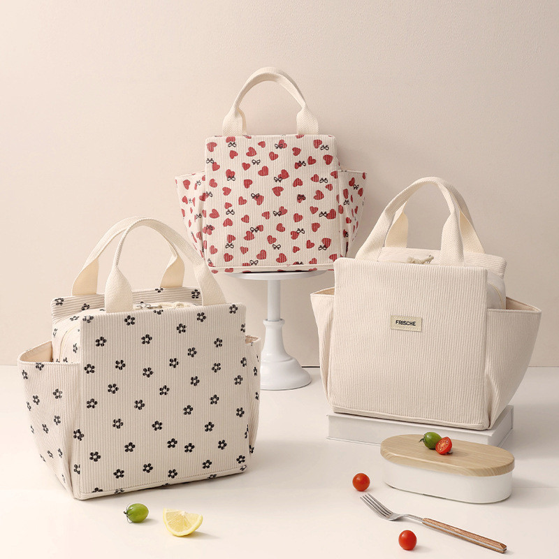 Oni Beg Makan Tengahari Insulated Lunch Box Bag Corduroy Insulated Bag ...