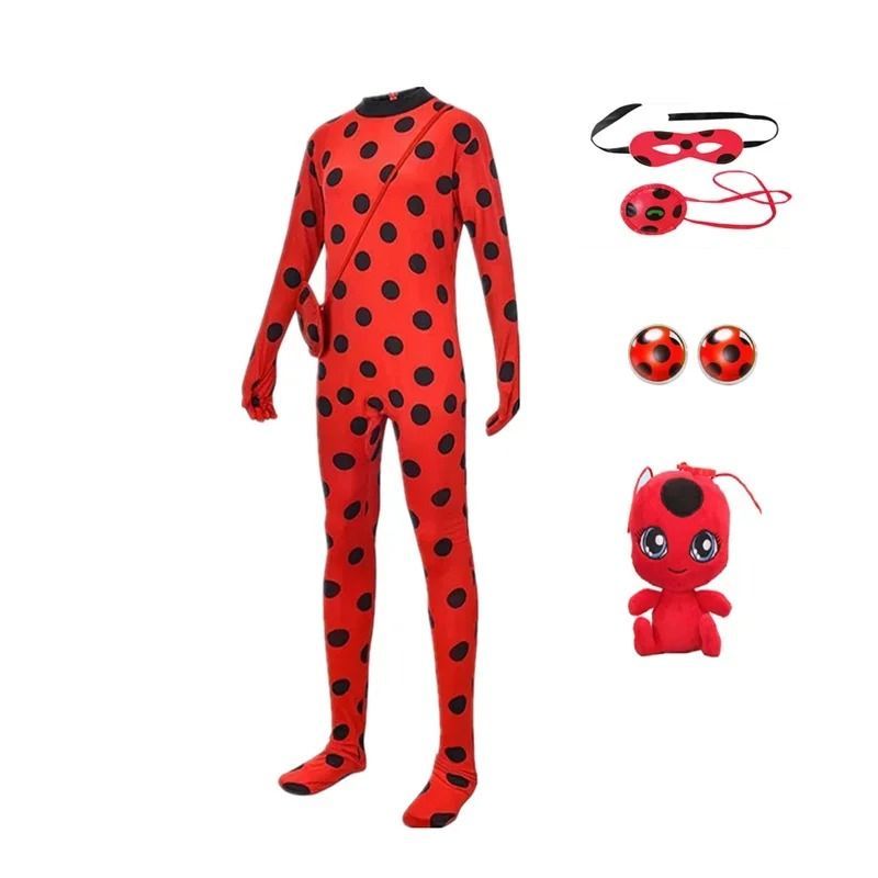 #Girls ladybug clothes miracle anime costume girl suit jumpsu女童ladybug ...