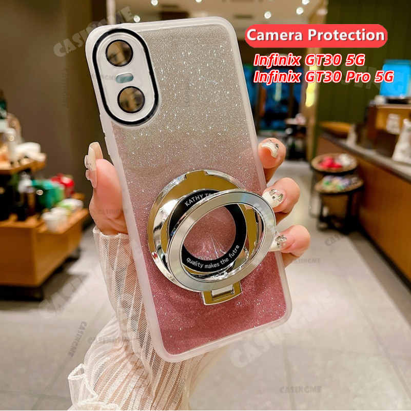 Infinix GT30 5G GT30Pro Bling Magnetic Suction Bracket Soft Casing For infinixGT30 infinix GT30 ...