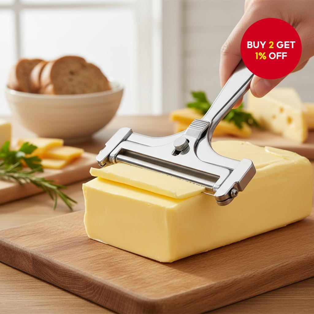 Adjustable manual cheese slicer with blade thickness control for ...