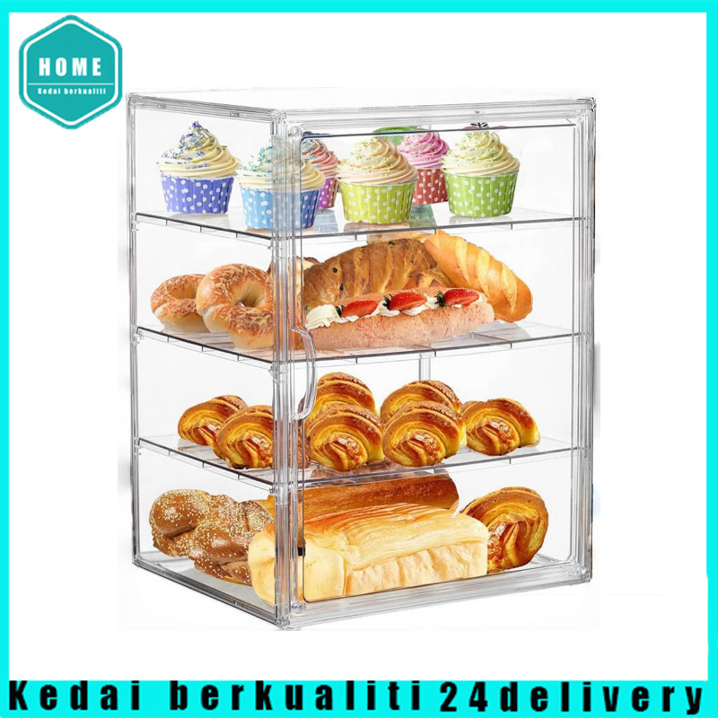 Acrylic Display Cabinet Stackable Storage Organizer DIY Bekas Kuih ...