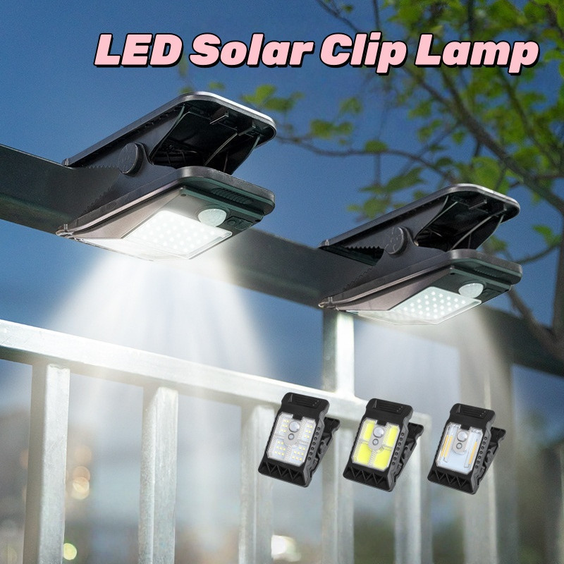 LED Solar Clip Light Solar Outdoor Waterproof Clip Light for Garden ...