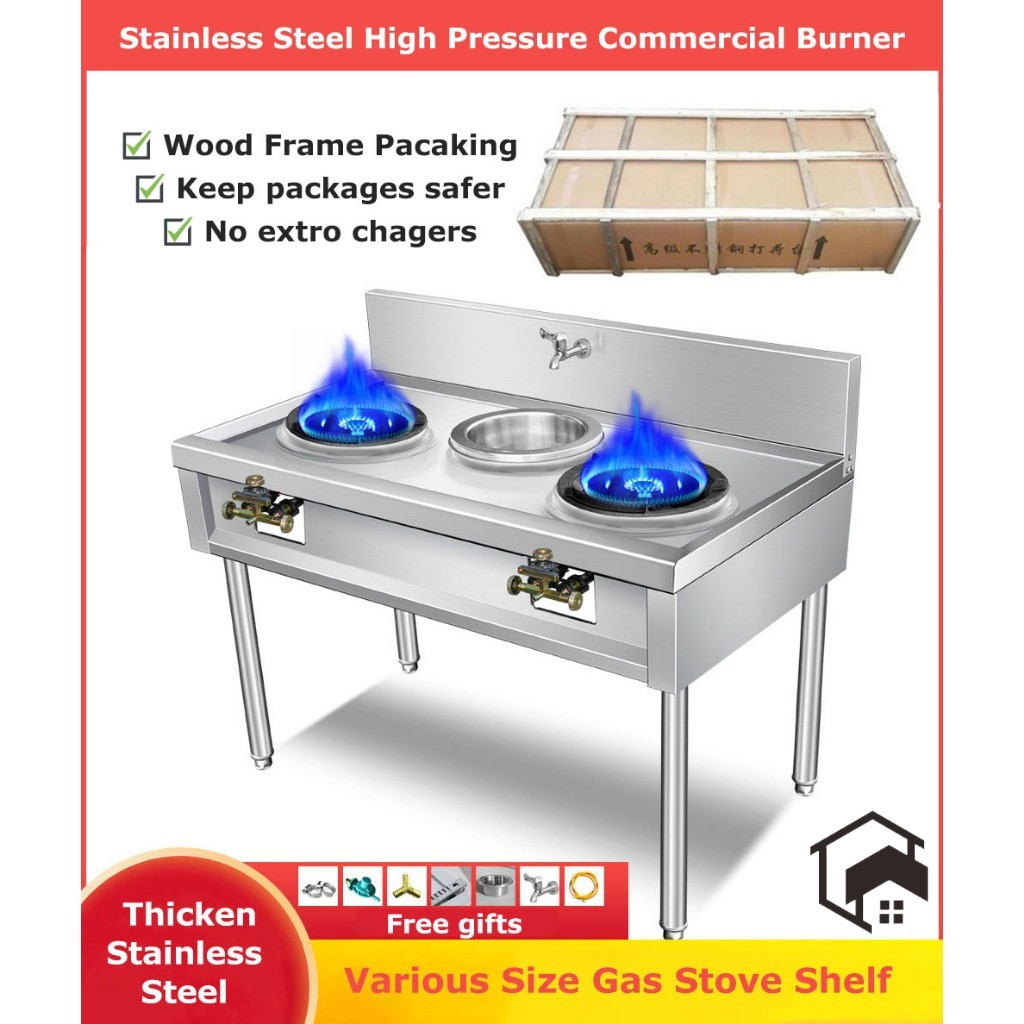 🔥Ready Stock🔥304 Stainless Steel Gas Stove Commercial Fire Stove Burner ...