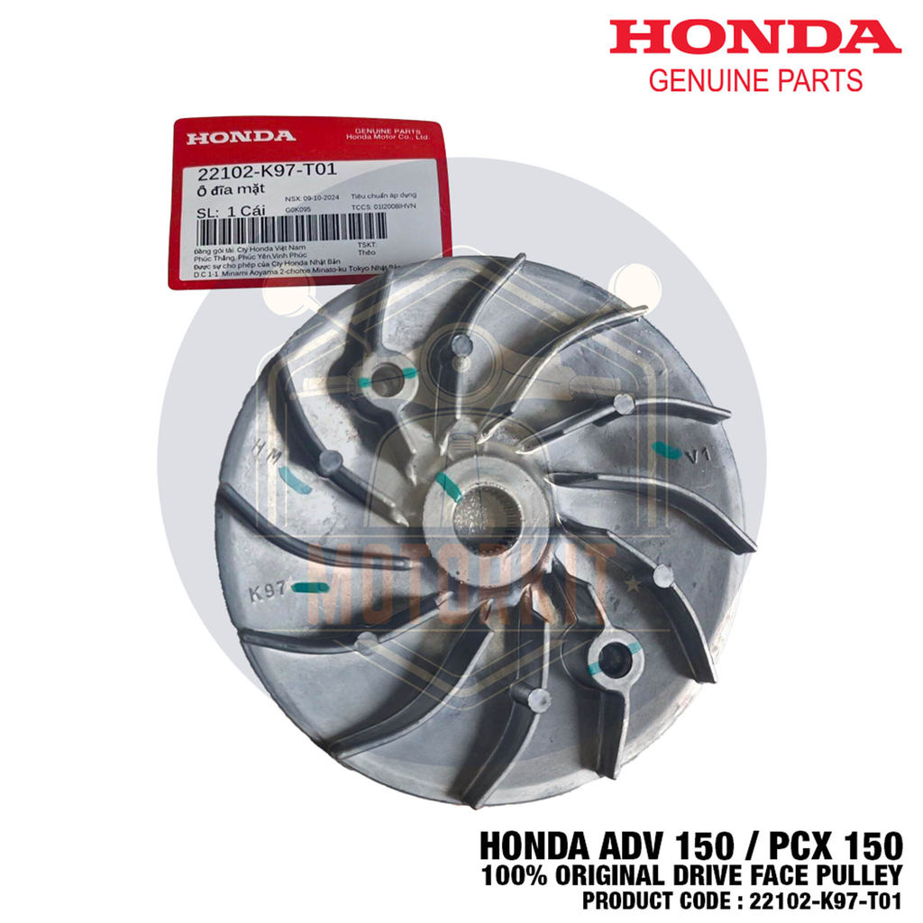 HONDA ADV 150 PCX 150 100% ORIGINAL DRIVE FACE FRONT PULLEY DEPAN CVT ...