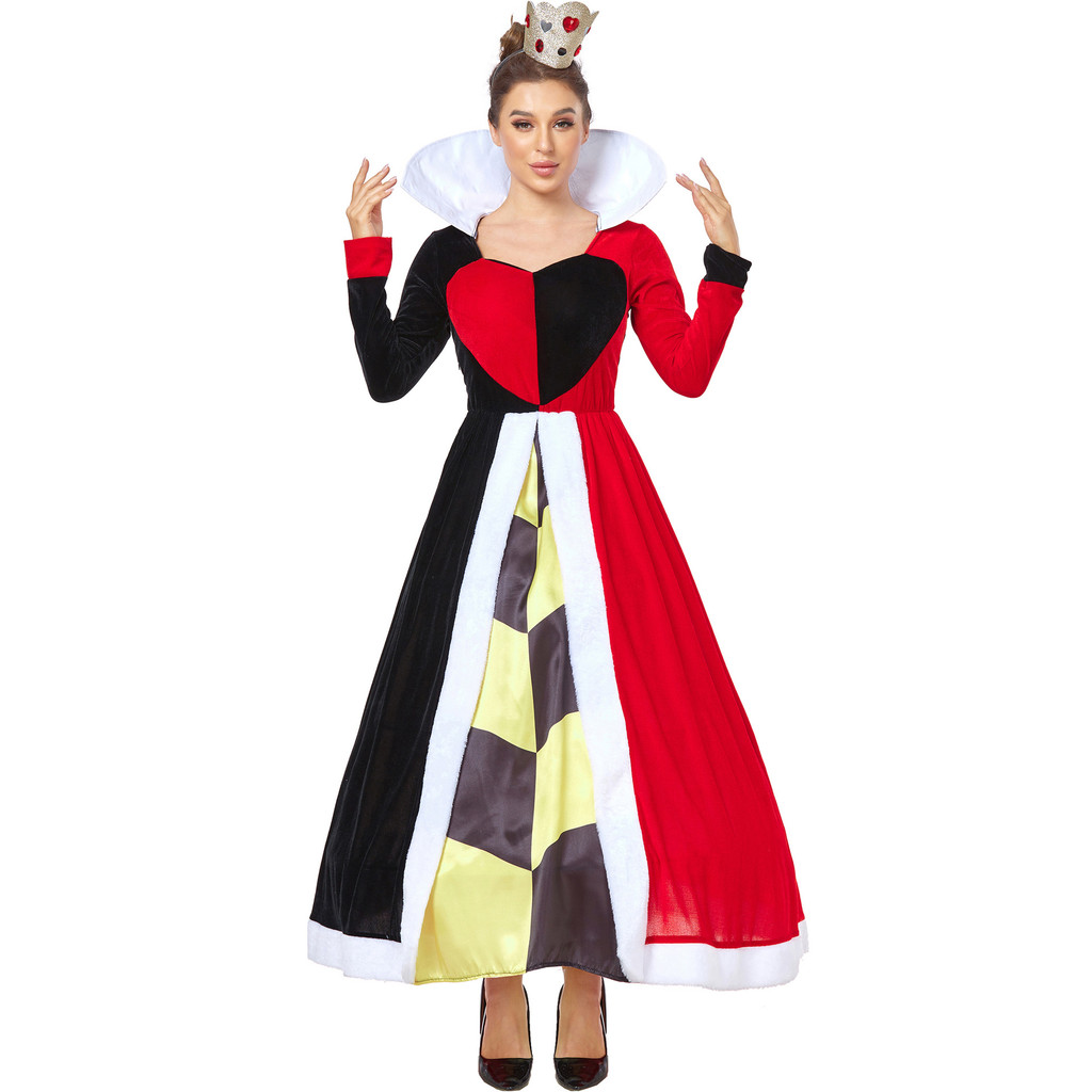 M-XL Medieval Palace Queen of Hearts Costume - Alice in Wonderland ...