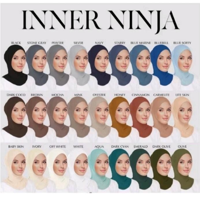 Inner ninja Biasa, inner ninja dewasa cotton jersey,kain sejuk lebut ...