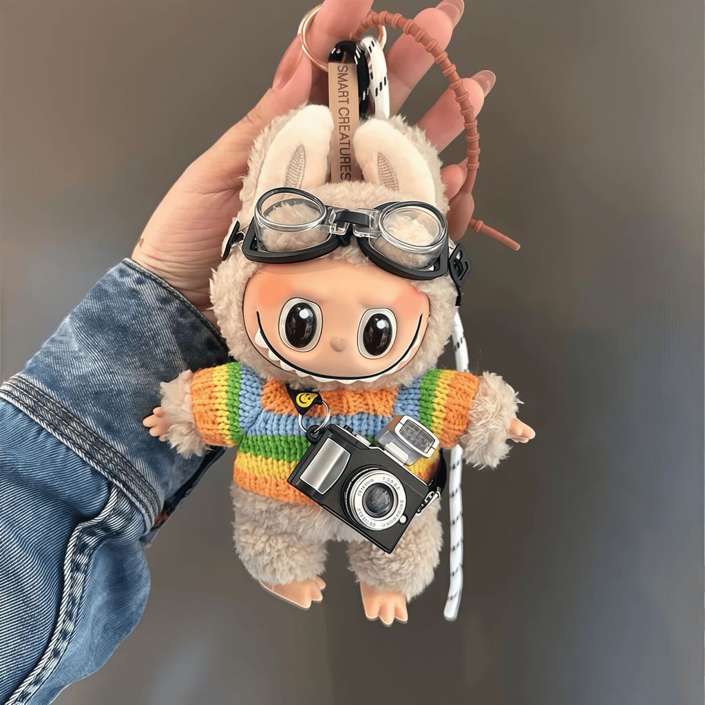 Labubu Labubu Generation Suit 17cm Plush Doll+Baby Clothes Vinyl Face ...