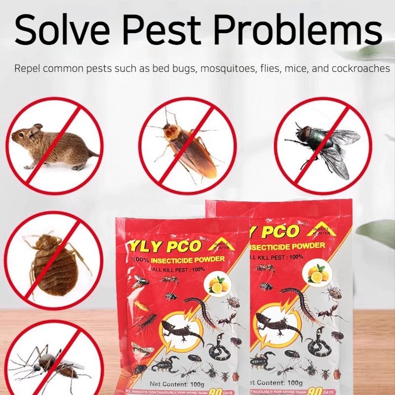 5 bag/50/60/100g Powerful insecticide powder Non-toxic pests Snakes ...