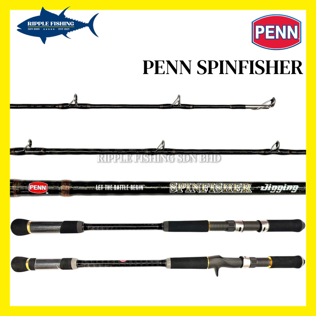 PENN SPINFISHER JIGGING/POPPING ROD SPINNING/BAITCASTING | Shopee Malaysia