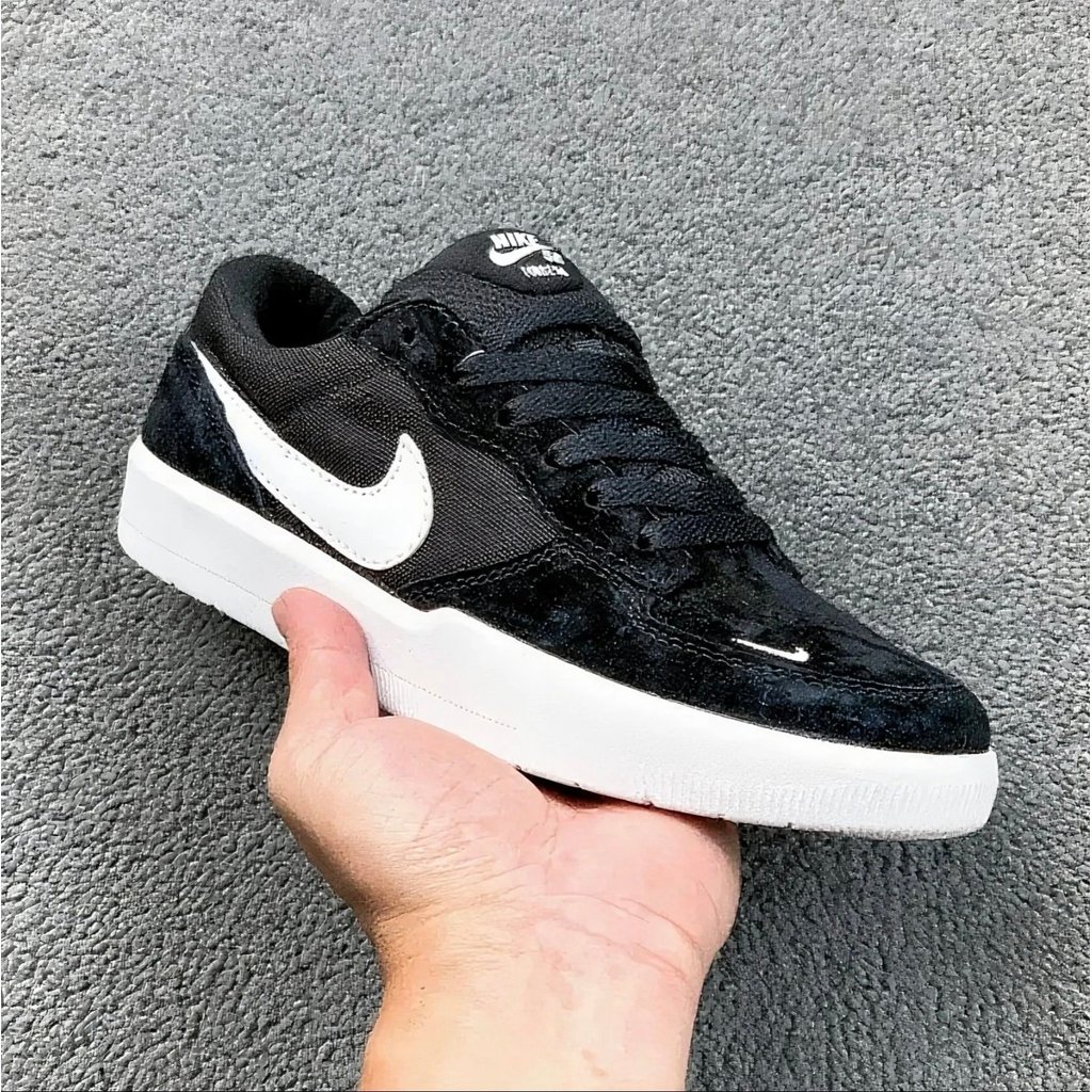 Nike/Nike [Pure Original] First Layer Leather SB Force 58 Black White ...