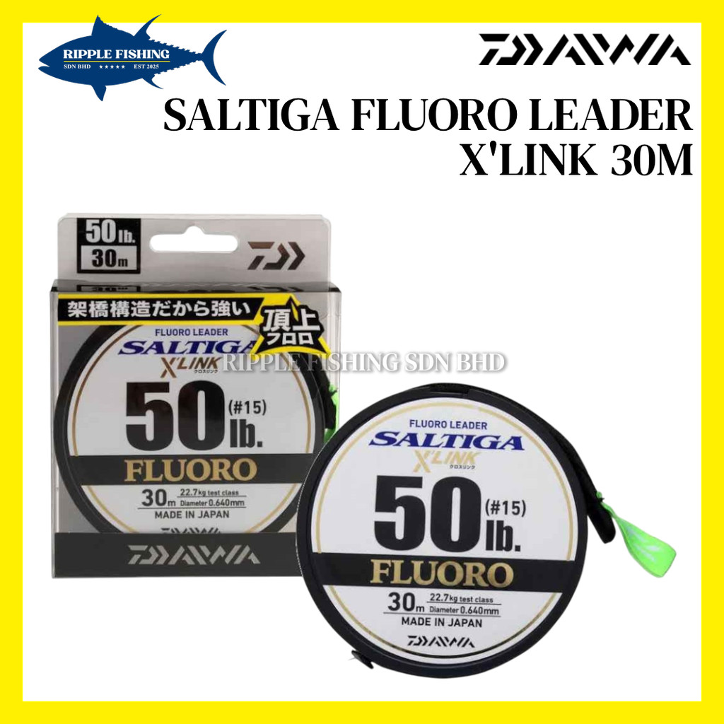 DAIWA Saltiga X’Link Fluoro Carbon Leader Line 30m Cross Link ...