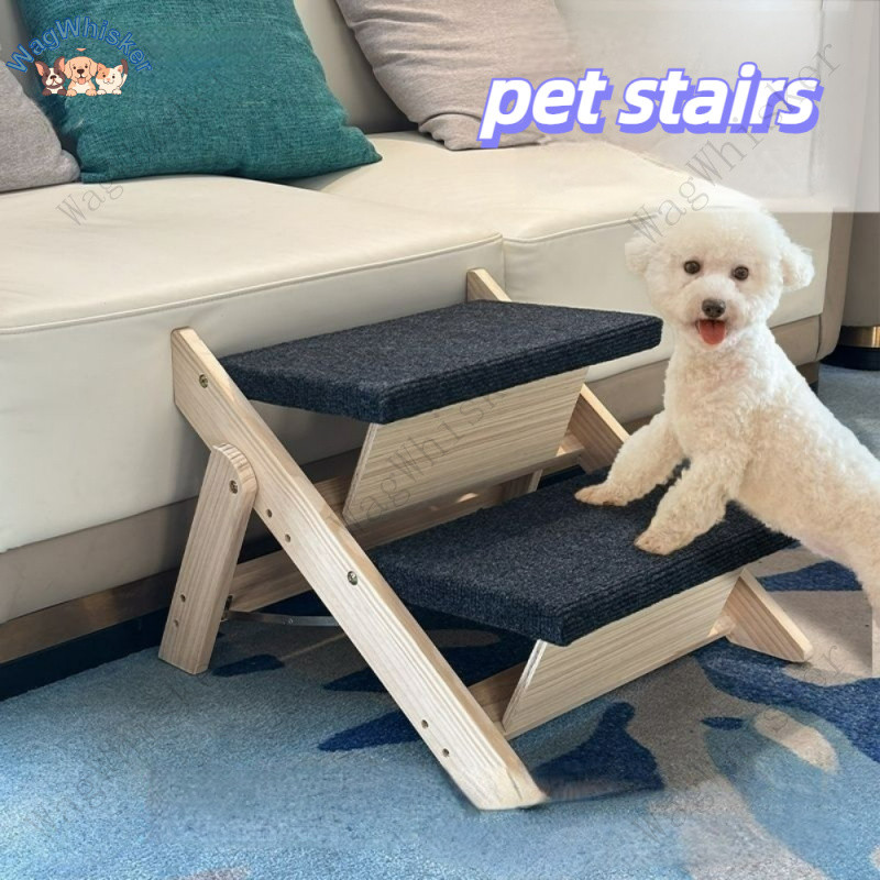 2025 New Model/Solid Wood Pet Stairs Foldable/Anti-Slip Pet Steps for ...