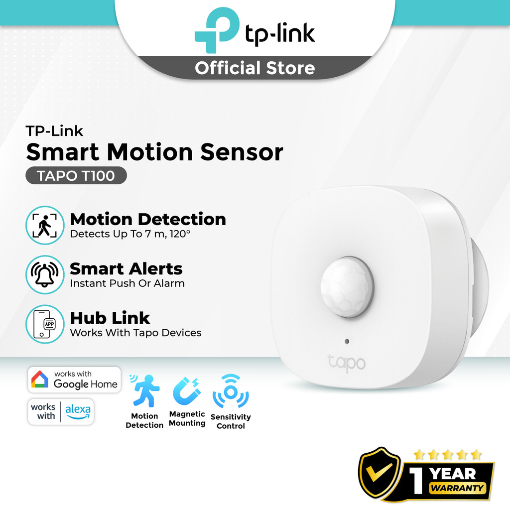 TP-Link Tapo T100 Smart Motion Sensor | 120 Detection Angle | 7m Range ...