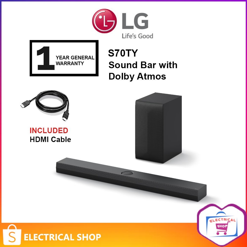 LG S70TY 400W 3.1.1ch High Res Audio soundbar with Dolby Atmos sound ...