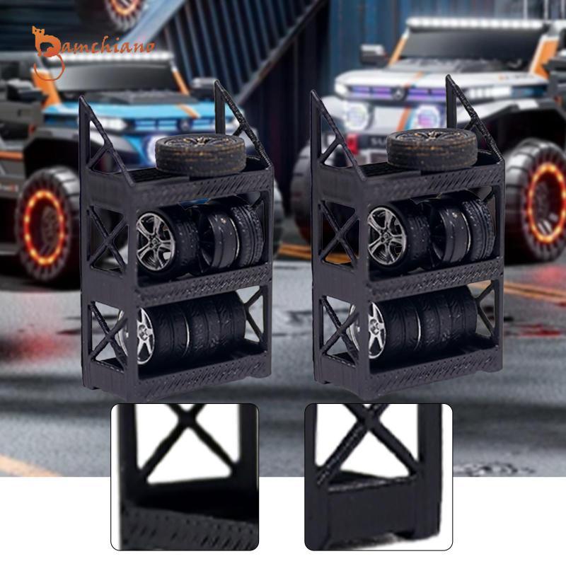 [Gamchiano] 2Pcs 1/64 Scale Tires Stand Model Car Garage Spare Tire ...